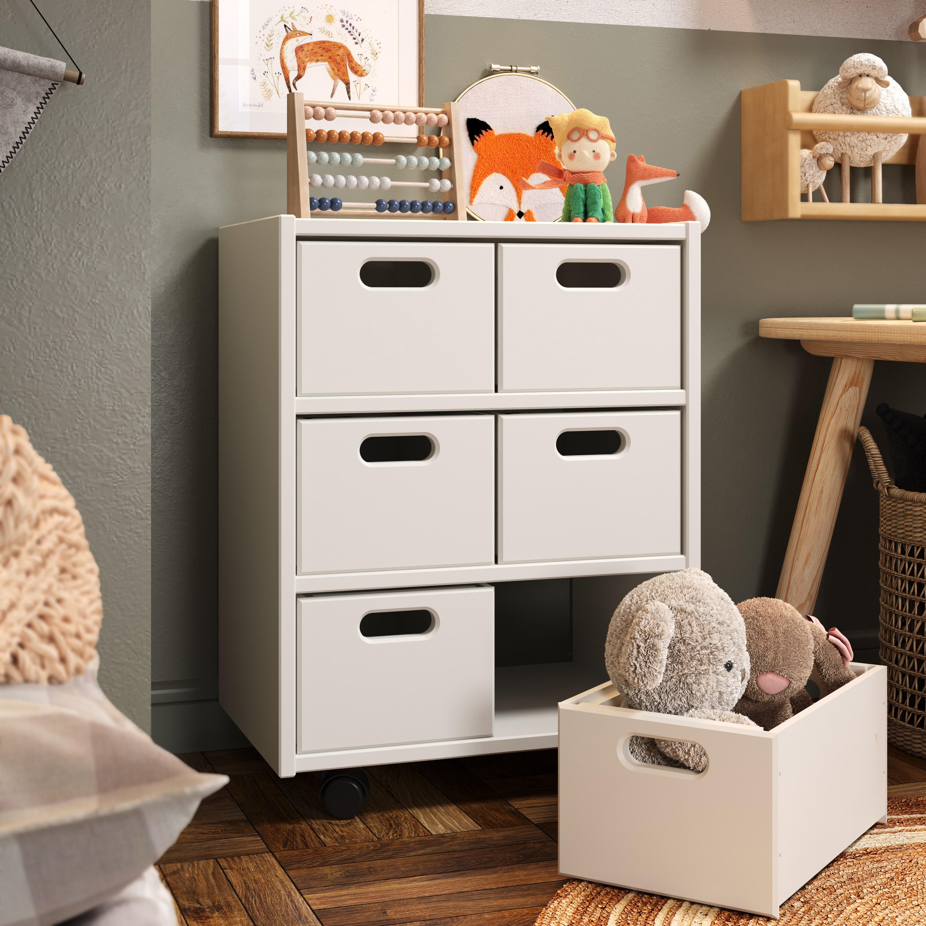 Kids Cubby Rolling Storage Cart - Jela USA